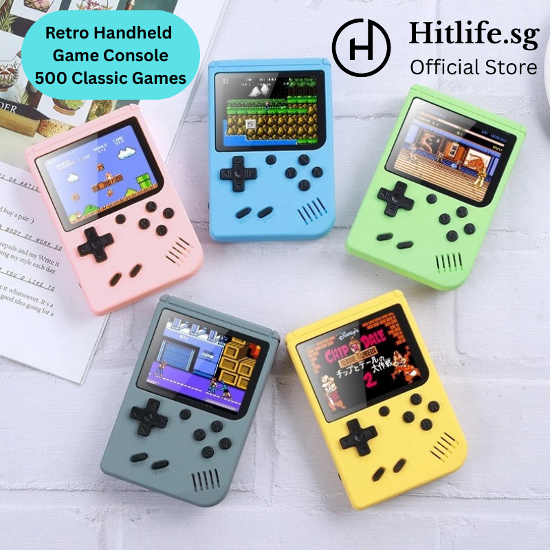 Macaron Mini Retro Handheld Game Console 500-in-1 Nostalgic Classic ...