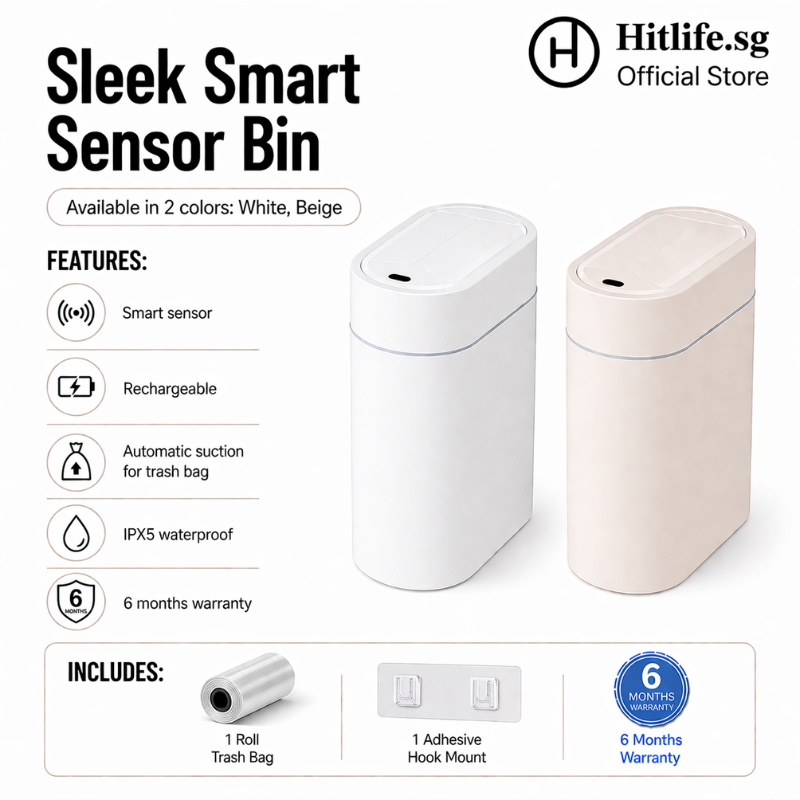 Smart Bin Motion Sensor 9L Odor Sterilisation Rechargeable Dustbin ...
